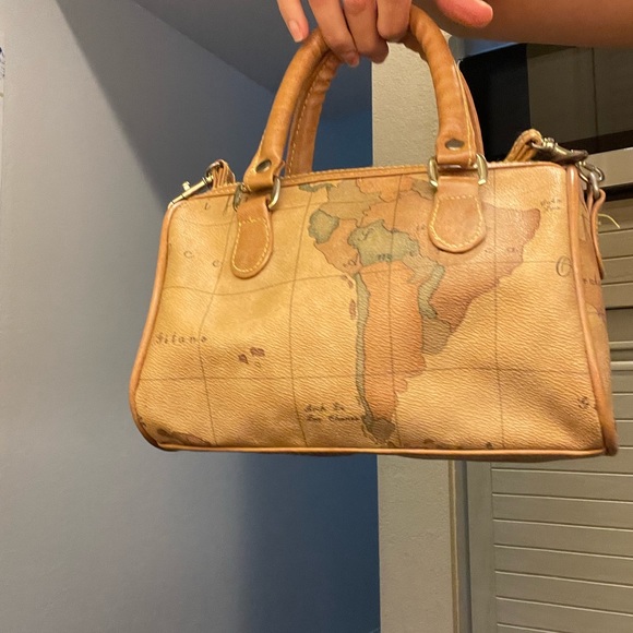 Gitano | Bags | Vintage Leather World Map Mini Purse | Poshmark